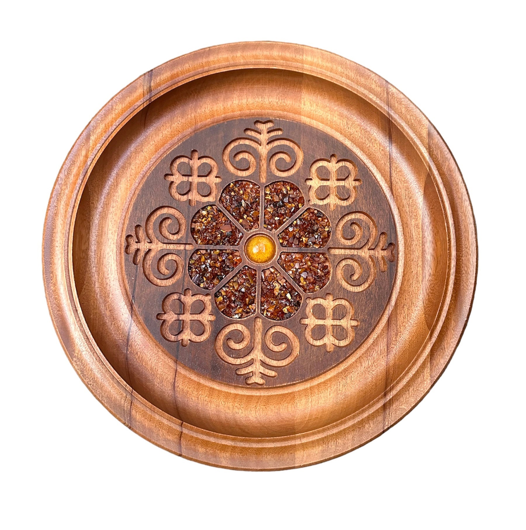 Large decorative wall plaque with amber. | Riga Gift Shop